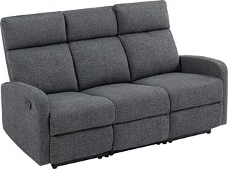 HOMCOM 3-Sitzer Relaxsessel Liegesessel TV Sessel mit individuell Verstellbarer Rückenlehne, Fernsehsessel mit Liegefunktion Sessel mit Chenille-Optik für Wo