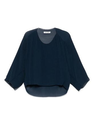 Henrik Vibskov Plissierte Index Bluse - Blau