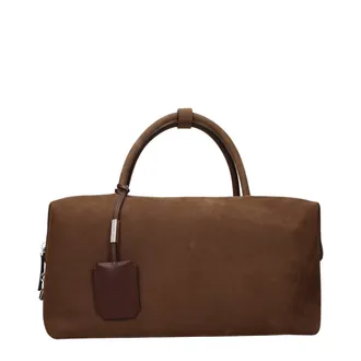 Max Mara Suede Top Handle Bag - Brown
