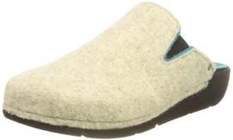 Berkemann Damen Vianna Hausschuh, Ecru/hellt&uuml;rkis, 38 EU