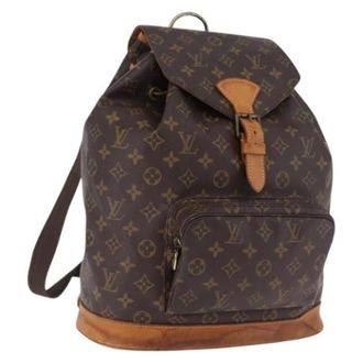 Louis Vuitton Pre-owned Montsouris GM Backpack - Femme - Pre-owned - Brun - Taille: ONE Size