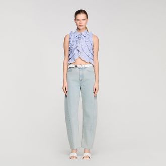 Sandro Chemise ray&eacute;e &agrave; volants