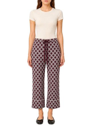 Pinko Womens Trousers Viscose Apparel - Trousers-Leggings Bordo