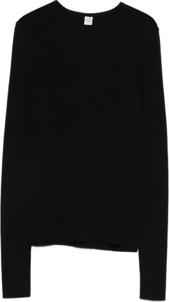 Toteme compact cotton top - Schwarz