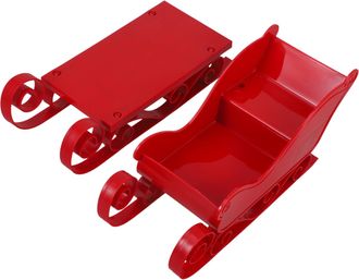 Hemobllo 2stücke Weihnachts-Schlitten Skibrett Deko Rote Miniatur-schlittenornamente Für Tisch Und Desktop Klassische Festtagsverzierung Für Weihnachtsfeier Un