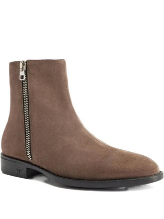Giuseppe Zanotti bottines Cassian en daim - Marron