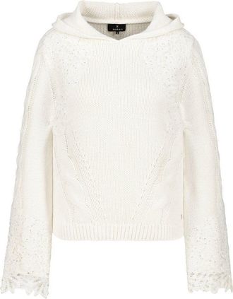 Monari Rundhalspullover 809124 Spitzenapplikation im Cornelly-Design