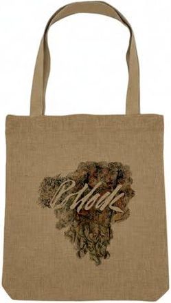 Fabulous Sac Shopping Tote Bag Aspect Lin - Pollock Signature Peinture Artiste Abstrait Expressionisme - Sac de Courses Toile Epaisse 360g Beige Naturel Cabas 