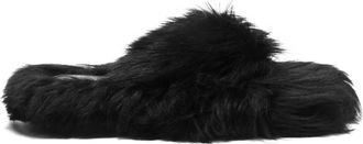 Acne Studios sandales en peau de mouton retournée - Noir