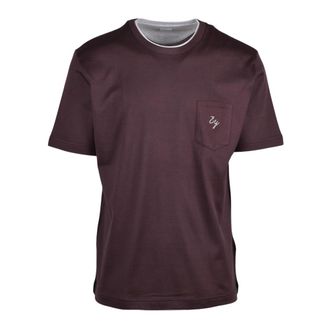 Eleventy Rundhals-T-Shirt - - Tops - Herren - Lila - S