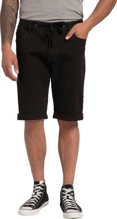 JP1880 Herren Jeans-Bermuda, Bequem Geschnitten, Elastikbund, 5-Pocket, Bis Gr. 70 Hose, Schwarz, 60 Große Größen EU
