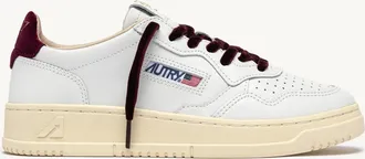 Autry BASKETS MEDALIST LOW EN CUIR BLANC ET VELOUR FIG