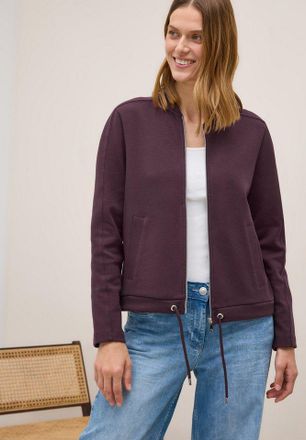 Cecil Sweatjacke Sweat Blouson mit Tunnelzug und Stehkragen