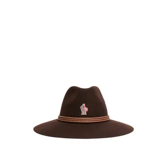 Moncler Moncler Wool Wide Brim Hat, Women, Brown, Size: M