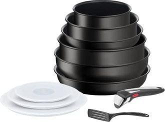 T-fal Ingenio Eco Resist On Kochgeschirr, 11 p, stapelbar, Induktion, leicht zu reinigen, Antihaftbeschichtung, Kochstartanzeige, gesundes Kochen, L7679002