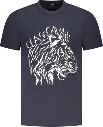 Cavalli Kurz&auml;rmeliges T-Shirt - - Tops - Herren - Blau - L