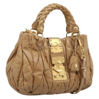 Miu Miu Sac &agrave; main Pre-owned - Femme - Pre-owned - Brun - Taille: ONE Size