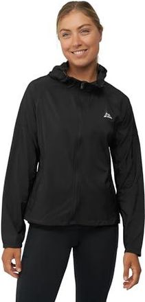 Danish Endurance Veste Coupe-Vent Femme, Léger & Respirant, Poches Fermées, Capuche Ajustable, Noir, XXL