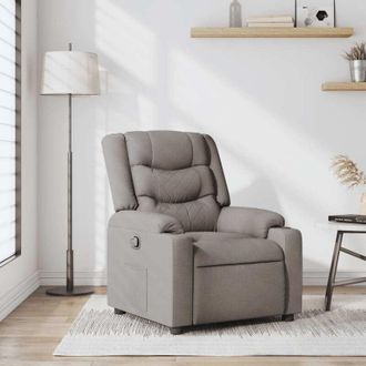 vidaXL Fauteuil inclinable Taupe Tissu Vidaxl