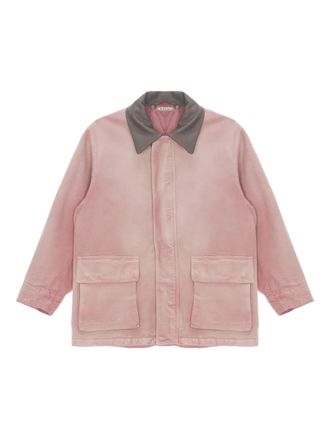 Auralee Jacke mit Kontrastkragen - Rosa