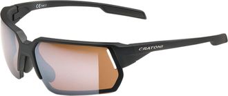 Cratoni C-Lite COLOR+Sport Brillen Schwarz Matt, Glas Amber, Silber Verspiegel Einheitsgröße