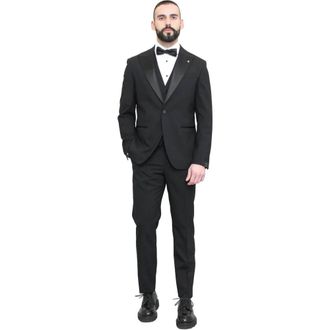 Manuel Ritz Zeitlose Eleganz Schwarzes Anzugweste - - Suits - Herren - Schwarzk - 2XL