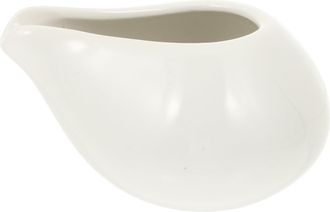 Hemoton Sauciere Porzellan Milchk&auml;nnchen Porzellan Wei&szlig; 100ml - Keramikcreme- Kr&uuml;ge Mini- Creamer- Pitcher Klassische Creamer f&uuml;r Tee Milch Saucen Sauciere Sc
