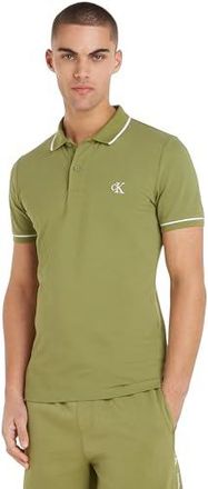 Calvin Klein Jeans Polo Manches Courtes Homme, Vert (Dark Juniper), S