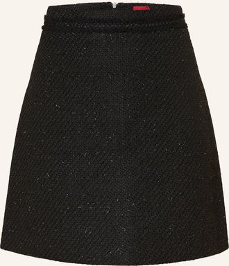 HUGO BOSS Hugo Bouclé-Rock Rafransi Mit Glitzergarn schwarz
