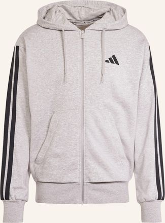 adidas Sweatjacke Essentials 3-Streifen French Terry grau
