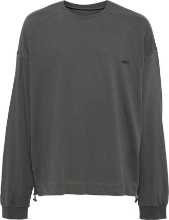 Juun.J Sweatshirt mit Logo-Stickerei - Grau
