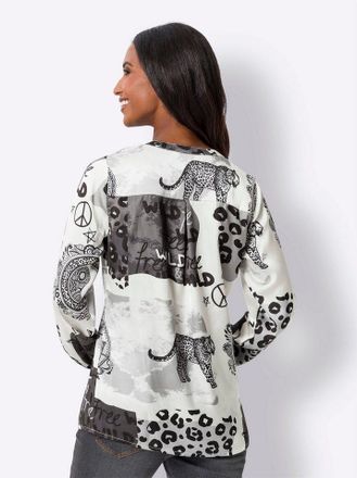 Heine Klassische Bluse Druckbluse Langarm