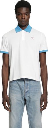 Versace Embroidered Cotton Piqu&eacute; Polo