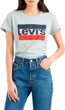 Levi's Damen The Perfect Tee T-Shirt,Sportswear Logo Heather Grey,XS