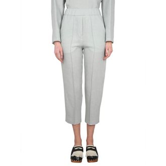 Alysi Femme, Pantalons, Vert, Taille: 34 FR Pantalon Textur&eacute; Court