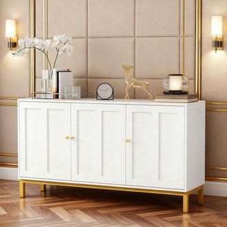 Generic 3-t&uuml;riges Buffet im sauberen Stil - Marmortablett und cremefarbenes Finish f&uuml;r alle Ihre St&uuml;cke