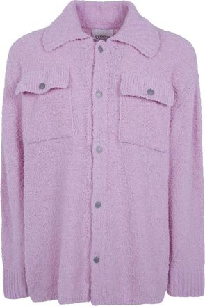 Laneus Surchemise Knitte Coupe Boxy - Homme - Chemises - Rose - Taille: L
