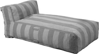 Oviala M&eacute;ridienne ray&eacute; pour salon de jardin modulable gris anthracite - Mixi