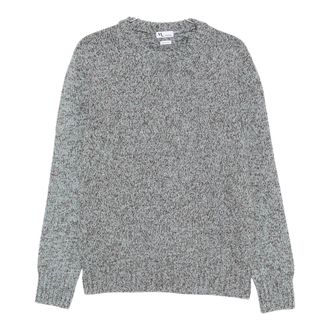 Doppiaa Pullover mit Rundhalsausschnitt und Melange-Strick - - Knitwear - Herren - Blau - L