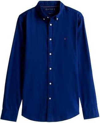 Tommy Hilfiger amerikanisches Baumwollkragenhemd gemischt - Blau