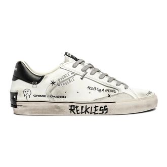 Crime London Vintage-Effekt Leder Sneaker - - Shoes - Herren - Wei&szlig; - 43 EU