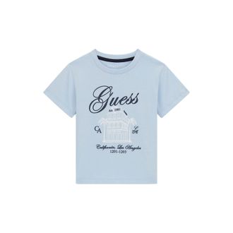 Guess T-Shirt N6GI00 K8HM4 Himmelblau Regular Fit