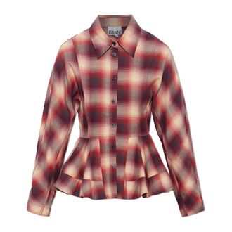 Ganni Femme, Blouses et Chemises, Multicolore, Taille: 38 FR Chemisier p&eacute;plum