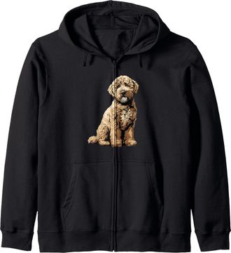Whyitsme Design Cremefarbene Lagotto Romagnolo Hundeillustration Kapuzenjacke