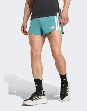 adidas adidas Performance - Adizero - Lauf-Shorts in Powder Teal mit Gel-Taschen-Blau