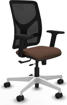 Piqueras y Crespo Verstellbarer Schreibtischstuhl mit 2D-Armlehnen, h&ouml;henverstellbare Lendenwirbelst&uuml;tze, ausgestattet mit Syncro/Traslack und Schneideschaum, mit Rolle