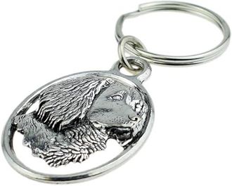 Generic Porte-cl&eacute;s &eacute;pagneul en &eacute;tain, Argent&eacute;., 7cm