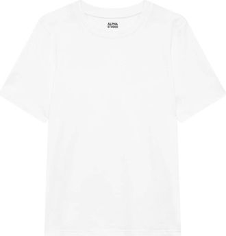 Alpha Studio Homme, Tops, Blanc, Taille: 2XL T-shirt m/m