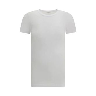 Brunello Cucinelli Femme, Tops, Blanc, Taille: 38 FR T-shirt monochrome &agrave; col rond