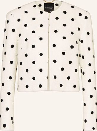 Marc Cain Kastenjacke Aus Bouclé Mit Glitzergarn weiss